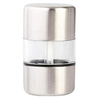 Generic Moulin &agrave; sel manuel en acier Halite, petit poivrier portable, moulin &agrave; assaisonnement r&eacute;glable pour la maison, la cuisine et le restaurant, 3 x 3 x 5 