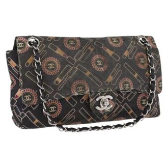 Chanel Sac bandouli&egrave;re vintage en satin Pre-owned - Femme - Pre-owned - Brun - Taille: ONE Size