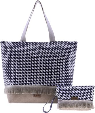 For Time Damen Solana Strandtasche mit Handtasche, bunt