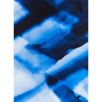 Saison 1865 Seidendruckschal - Blau