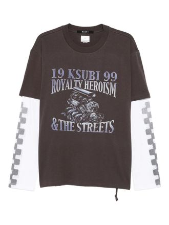 Ksubi t-shirt imprim&eacute; &agrave; manches longues - Gris