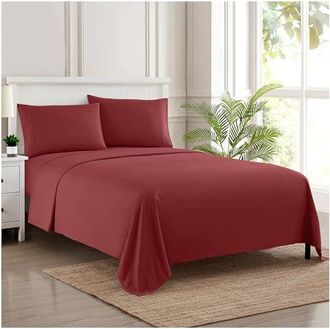 Sweet Home Collection King-Size-Bettlaken, atmungsaktiv, luxuriös, mit elastischen Eckbändern, integrierten Eckgurten, extra weiches Bettwäsche-Set aus der Supreme Collecti