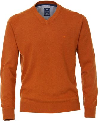 Redmond Herren Pullover mit V-Ausschnitt (600), Größe:XXL, Farbe:Orange(23)