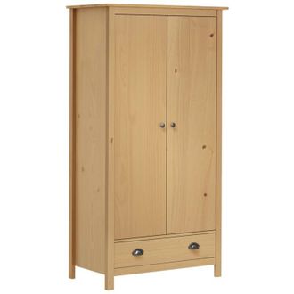 vidaXL Kleiderschrank mit 2 Türen Hill 89x50x170 cm Massivholz Kiefer - Vidaxl