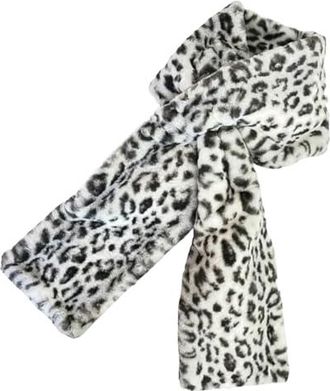 Generic &Eacute;charpe dhiver douce avec poche &agrave; fermeture &eacute;clair, &eacute;charpe pelucheuse - pour homme, hiver, temps froid, activit&eacute;s de plein air, l&eacute;opard, Refer to des