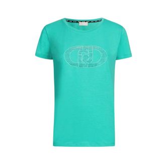 Liu Jo Logo Gemstone T-Shirt Kurzarm - - Tops - Damen - Gr&uuml;n - L