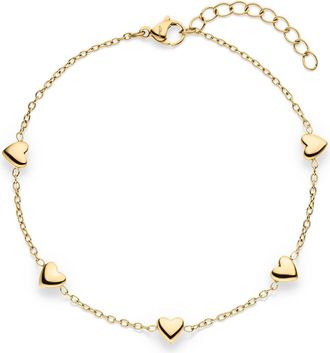 s.Oliver Bracelet - Elegantes Armband aus poliertem Edelstahl - gold - Rolokette verstellbar bis 21 cm - wasserfest & hautfreundlich