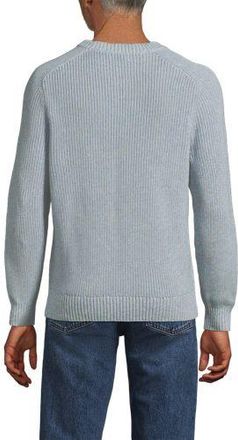Lands End Melierter Rundhalspullover DRIFTER, Herren, Gr&ouml;&szlig;e:52-54 regular, Blau, by Lands End