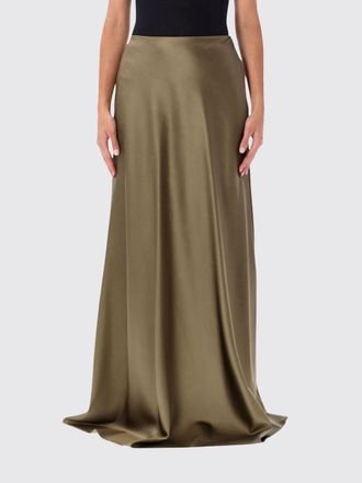 Ralph Lauren Jupe longue A-line en satin avec tra&icirc;ne et taille haute
