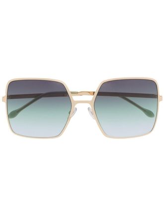 Isabel Marant Sonnenbrille mit Oversized-Gestell - Gold