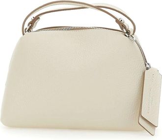 Gianni Chiarini Femme, Sacs, Blanc, Taille: ONE Size Sac &agrave; Bandouli&egrave;re en Cuir Blanc avec Poign&eacute;e Sup&eacute;rieure