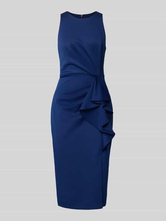Adrianna Papell Cocktailkleid mit Rundhalsausschnitt und Volants