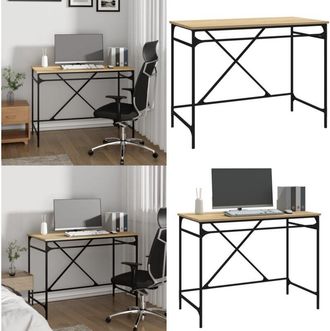 vidaXL Vidaxl - Schreibtisch Sonoma-Eiche 100x50x75 cm Holzwerkstoff und Eisen - B&uuml;rotisch - Schreibtisch - Industrielles Design - Sonoma-Eiche
