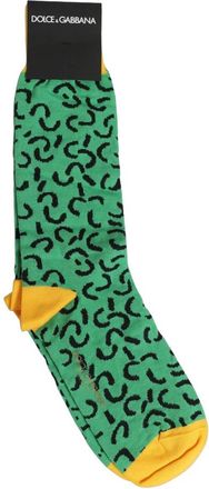 Dolce & Gabbana Abstrakte Mittelschaft-Accessoires-Socken - - Accessories - Herren - Gr&uuml;n - ONE SIZE