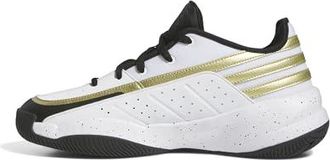 adidas Baskets avant unisexes pour adulte, Blanc/noir/dor&eacute; m&eacute;tallis&eacute;, 8.5 Women/7.5 Men