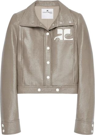 Courr&egrave;ges Femme, Vestes, Gris, Taille: 38 FR Reedition Vinyl Jacket