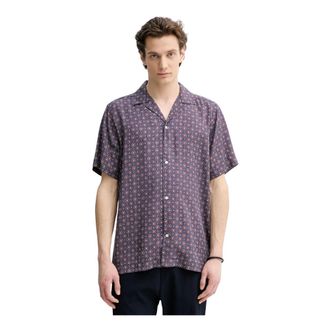 Les Deux Foulard AOP SS Shirt - Homme - Chemises - Violet - Taille: 2XL
