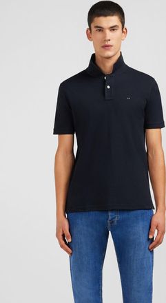 Eden Park Polo Noir En Coton Pima Stretch