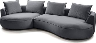 Studio Copenhagen home24 Bigsofa Grau Webstoff Saia 322 x 82 x 154cm Ausrichtung links Modern
