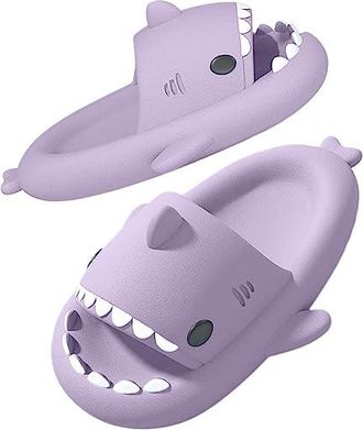 Saguaro Chaussons Femme Homme Maison Confortable Claquettes Requin Adulte Maison Piscine Plage Décontractées Pantoufles Bain Douche Antidérapantes Chaussures 