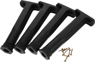 Valiclud 4 Stück Verstellbare Möbelbeine aus Kunststoff Höhenverstellbare Stützfüße mit Schrauben für Bettrahmen Sofas Schränke Tische für Unebene Böden und Vi