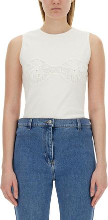 Magda Butrym Crochet T-Shirt - White