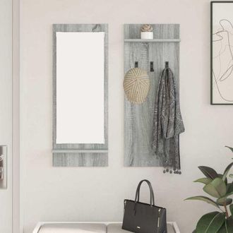 vidaXL Vidaxl - Porte-manteau mural avec étagère Sonoma gris 70 x 10 x 90 cm