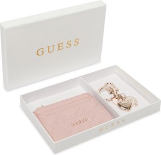 Guess Kartenetui und Schl&uuml;sselanh&auml;nger Set Guess GFBOXW P6202 Rosa