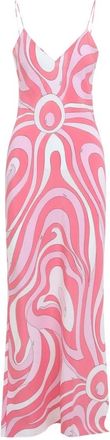 Pucci Seiden-Maxikleid - - Dresses - Damen - Rosa - XS
