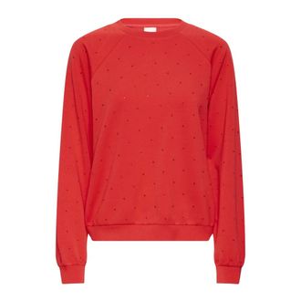 Ichi Ichi, Femme, Sweatshirts et sweats &agrave; capuche, Rouge, Taille: 44 FR SweaT-shirt
