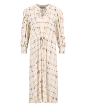 Barbour Leichtes Damenkleid Asker mit Tartan-Print und Taillenb&auml;ndern in