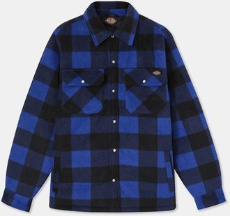 Dickies Portland Shirt - Gef&uuml;ttertes Karohemd im Holzf&auml;ller-Style Blau XL