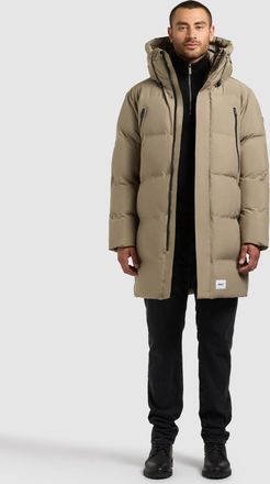 Khujo Steppmantel KHUJO MORSE3, Herren, Gr. L, lichen beige, 100% Polyester, unifarben, eingesetzt gerader Abschluss mit innenliegendem Gummizug, M&auml;ntel Ste