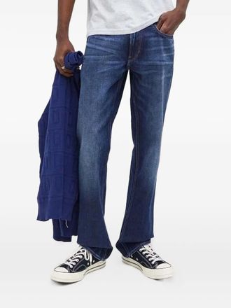 G-Star jean droit à patch logo - Bleu