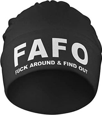 Generic Femme Homme Bonnet &Agrave; Revers Foutez-Vous La Paix Et D&eacute;couvrez-Le Bonnets De Ski Classique Bonnet dhiver Mode Bonnets Tricot&eacute; pour Course Quotidien Hive