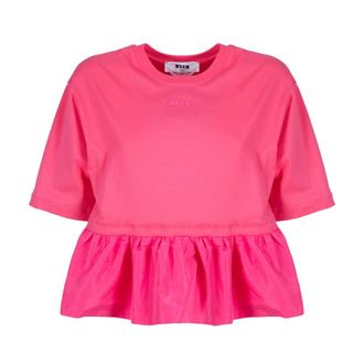 Msgm Rouche Taffeta Top in Fuchsia - - Tops - Damen - Rosa - L