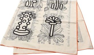 Hermès foulard Carréjean à imprimé végétal (années 2010) - Tons neutres