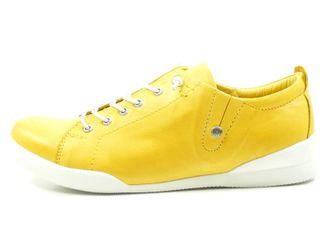 Andrea Conti Damen Low Top Sneaker, gelb, 39 EU