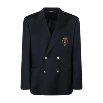 Dolce & Gabbana Homme, Vestes, Bleu, Taille: XL Veste crois&eacute;e Taormina