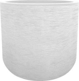 Eda PLASTIQUE - Pot Rond 50 cm GraphitUp - 67 L - Blanc Ceruse