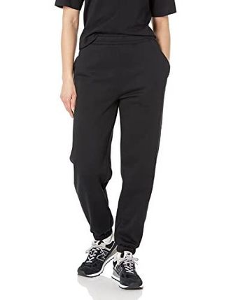Amazon Essentials Pantalon de Jogging D&eacute;contract&eacute;, Taille Haute (Disponible en Grandes Tailles) Femme, Noir, XL