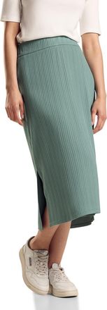 Street One Damen Gerippter Midi-Rock A361533, Seafoam Green, 44