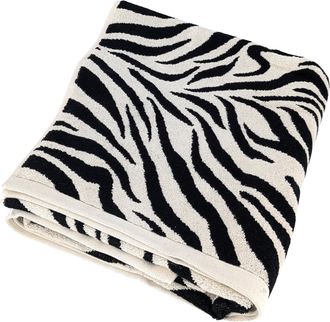 Linnea Badetuch, saugfähig, 100 % Baumwolle, 100 x 150 cm, Zebra, Beige