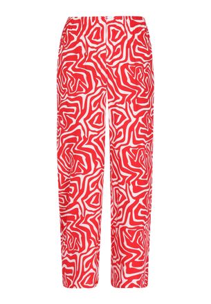 Mymo Hose Frauen rot wei&szlig;