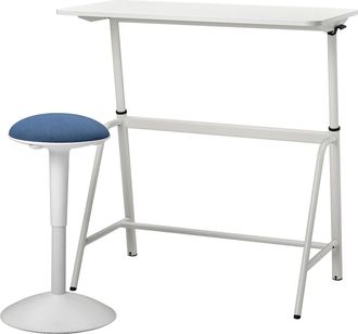 IKEA GLADHÖJDEN / NILSERIK Schreibtisch und Stütze sitz/steh