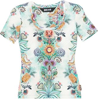 Just Cavalli Femme, Tops, Multicolore, Taille: 42 FR T-Chemises