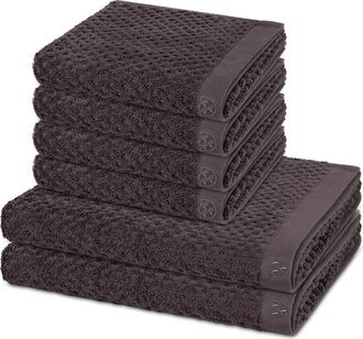 ROSS 6-teiliges Harmony Handtuch Set - 4 x Handt&uuml;cher & 2 x Duscht&uuml;cher - Weicher Walkfrottee 520 g/m&sup2; aus 100% Baumwolle - Hautfreundlich, Saugstark & Pfl
