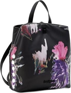 Desigual Accessoires PU Backpack, Mini Sac à Dos en polyuréthane Femmes, Noir, Einheitsgröße