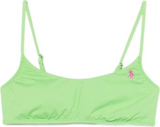Polo Ralph Lauren Femme, Maillots de bain, Vert, Taille: 36 FR Embroidered Pony Bikini Top