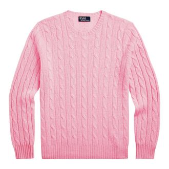 Ralph Lauren Homme, Pulls, Rose, Taille: M Le Pull Iconique en Cachemire &agrave; Maille C&acirc;bl&eacute;e